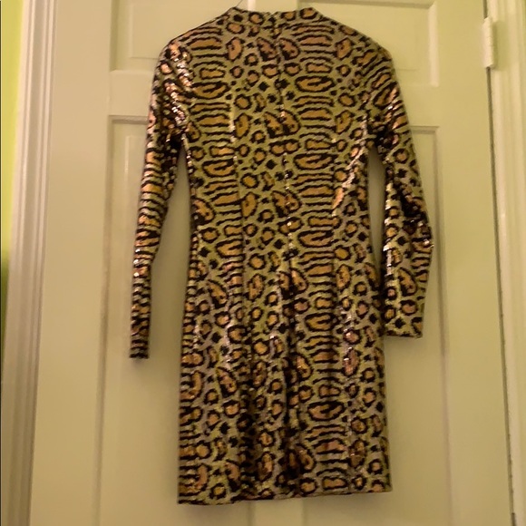 Topshop | Dresses | Nwt Topshop Sequin Leopard Dressnye | Poshmark